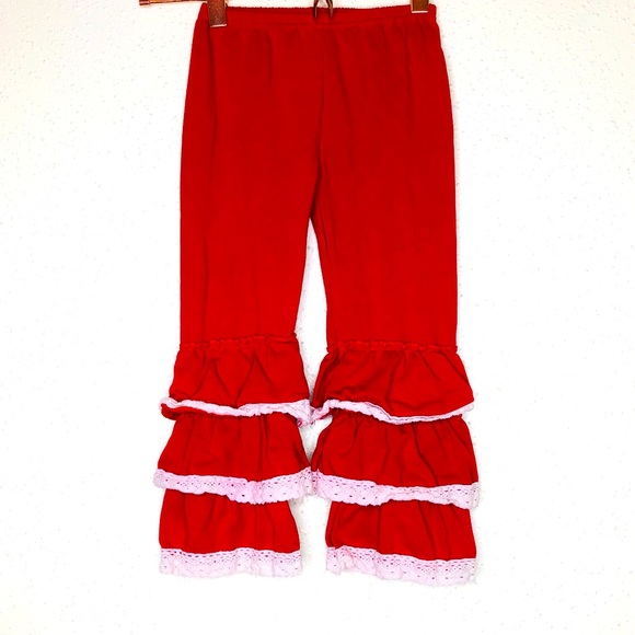 Tutu & Lulu | Bottoms | Tutu Lulu Red Ruffle Pants | Poshmark